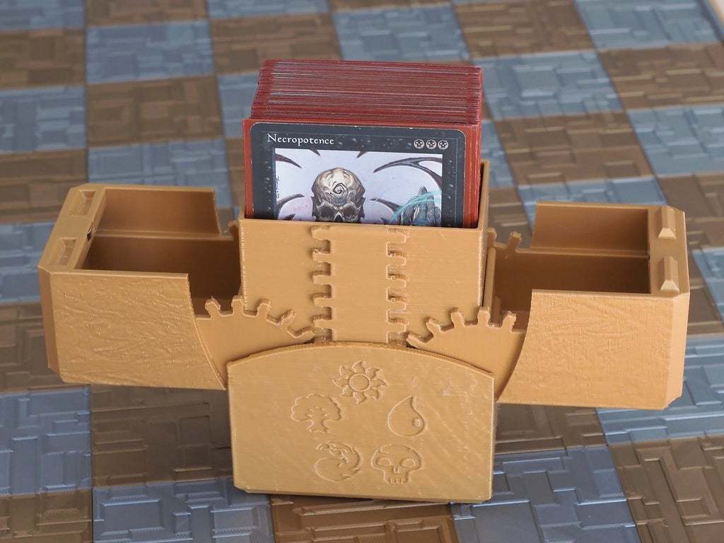 📦 CCG Geared Card Box V2 (magnetic latch)・Free STL File for ・Cults