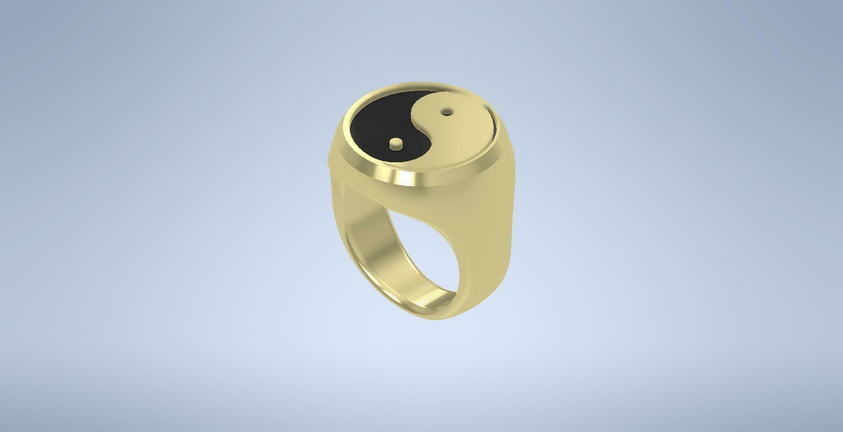 ☯️ yin yang ring 1・Free STL File for ・Cults