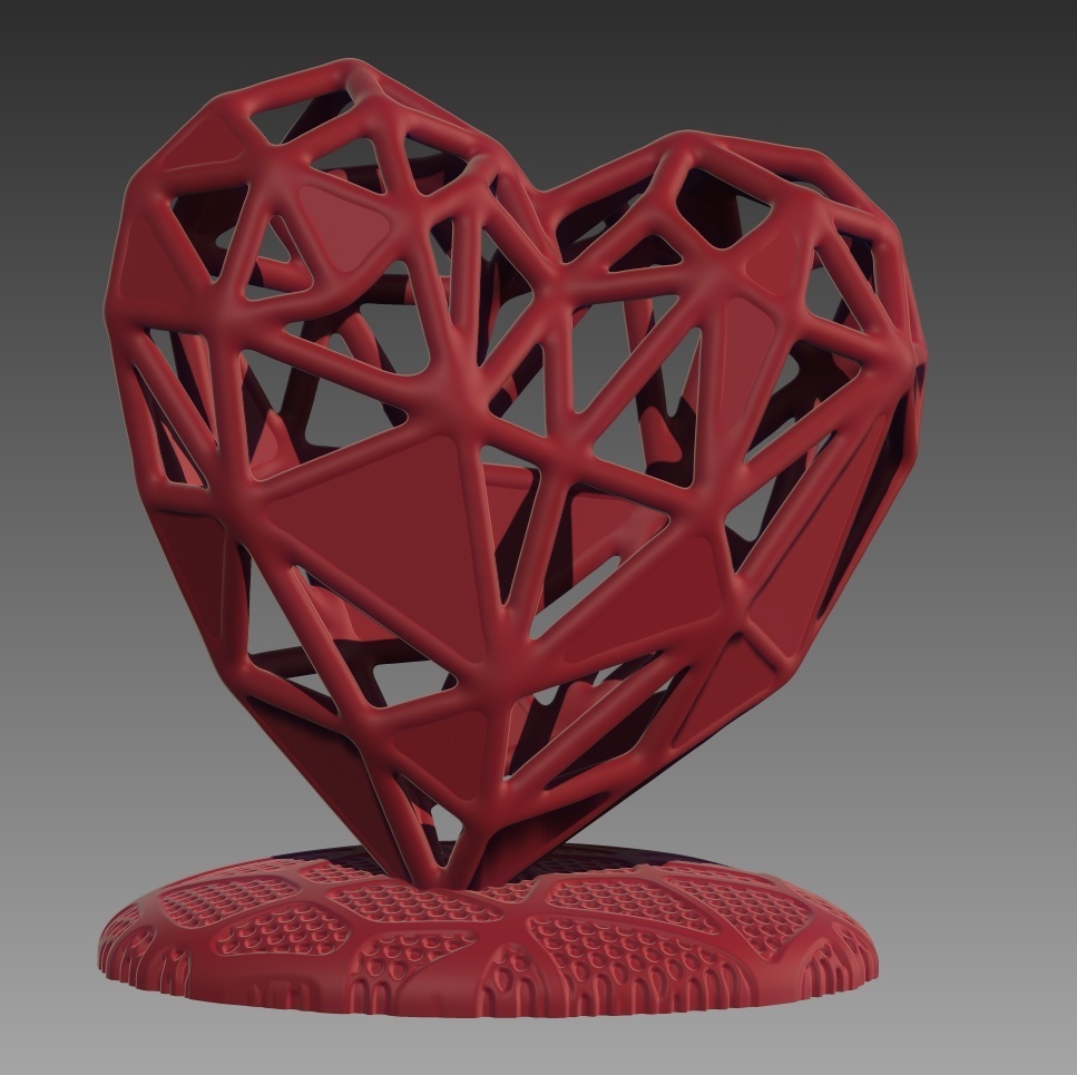 OBJ file Heart pen holder 💜 ・3D printable model to download・Cults