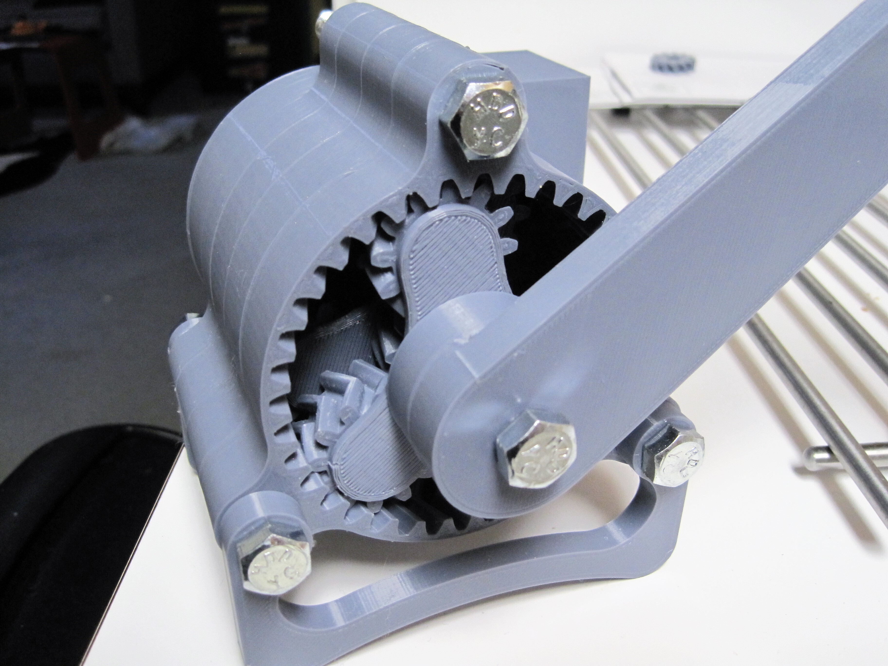 ⚙️ Human powered Planetary Gear Fan・Free STL File for ・Cults