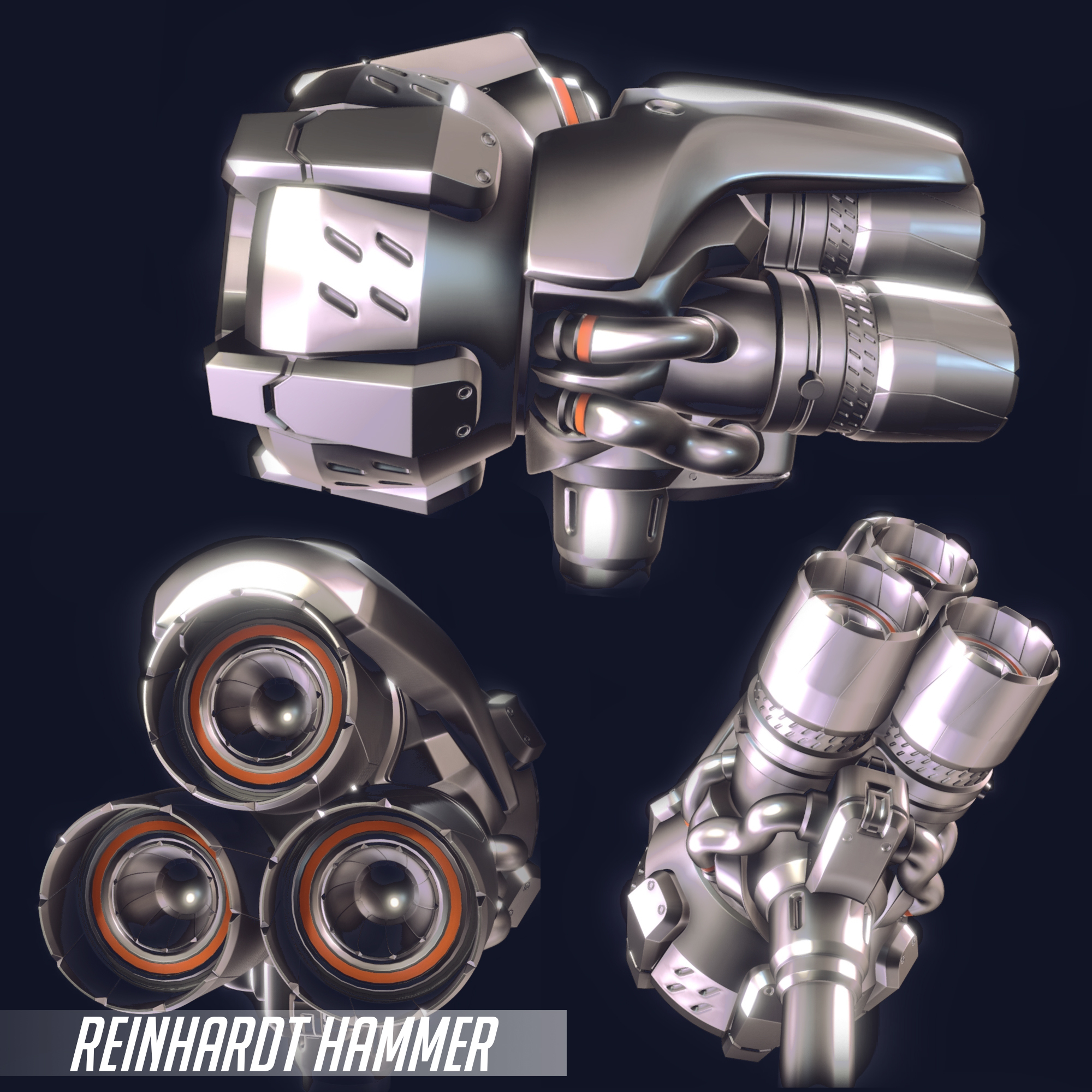 Archivo 3D Reinhardt Hammer 🔨 ・Plan para descargar y imprimir en 3D・Cults