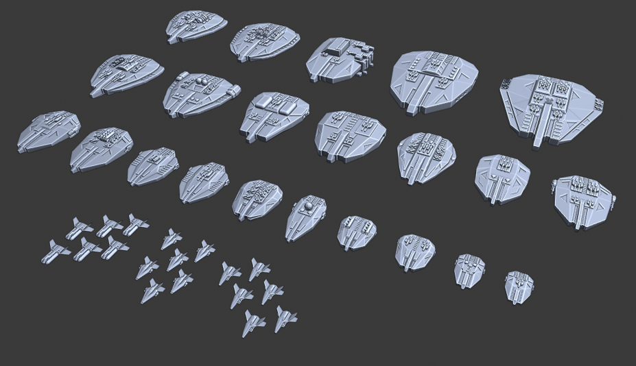 3D file Full Thrust - Quarren Fleet 🎲 ・3D print design to download・Cults