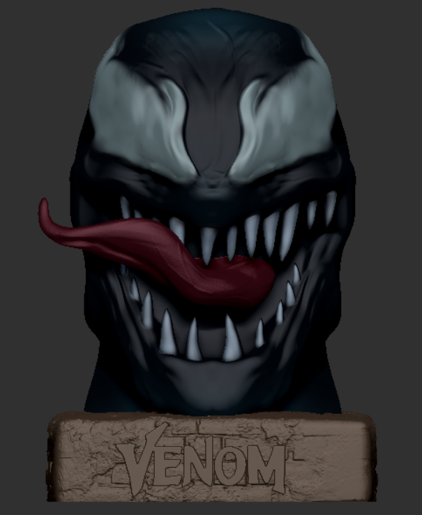 STL file Venom Head 🦹・3D printable design to download・Cults