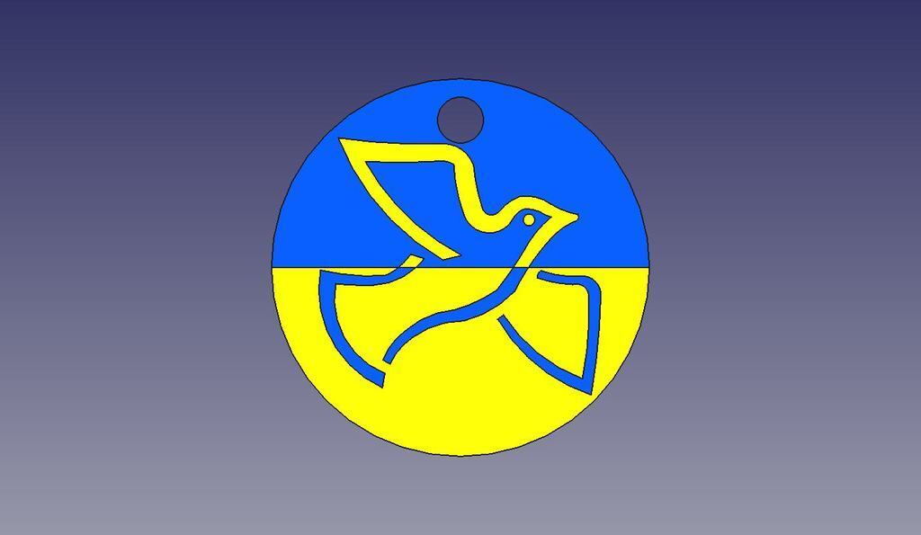 🇺🇦 Ukraine key fob・Free 3D File for ・Cults