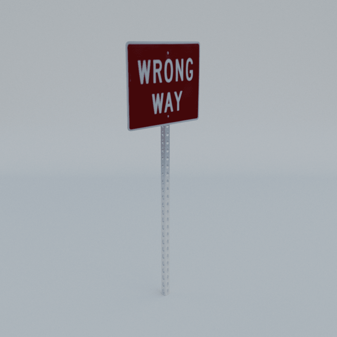 Free STL file Wrong way - street sign 🏙️ ・3D printer model to download ...