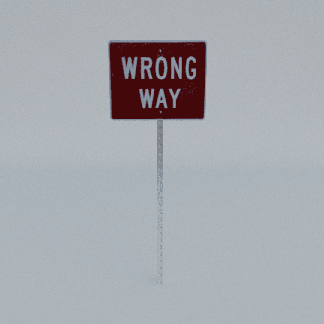 Free STL file Wrong way - street sign 🏙️ ・3D printer model to download ...