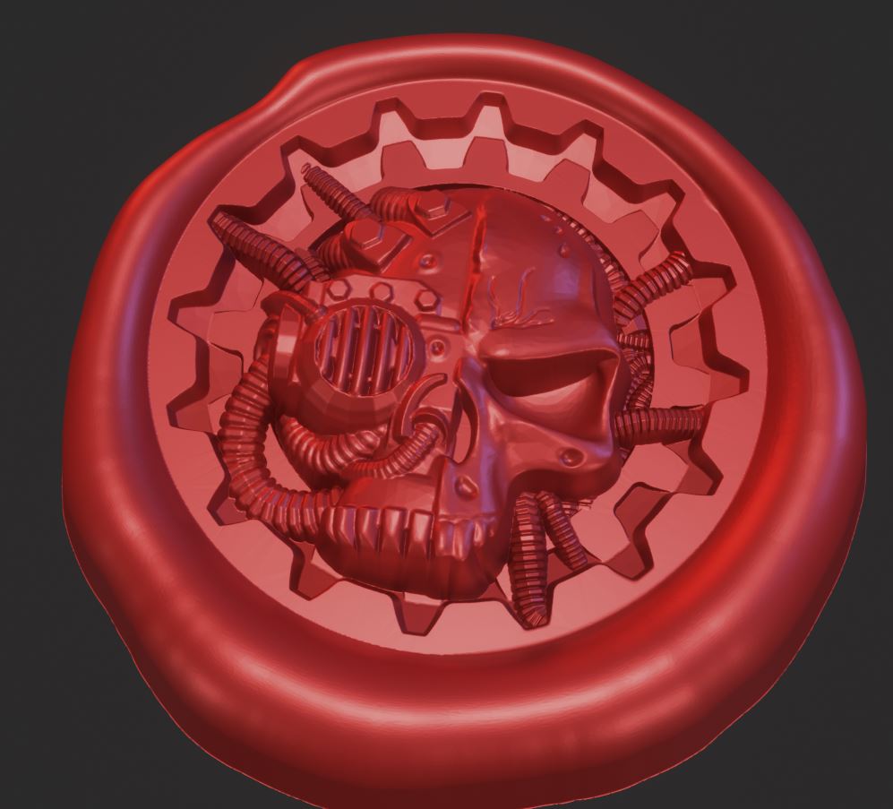 🦭 seal of purity Omnissiah or Deus Mechanicus・ STL File for 3D printing・Cults