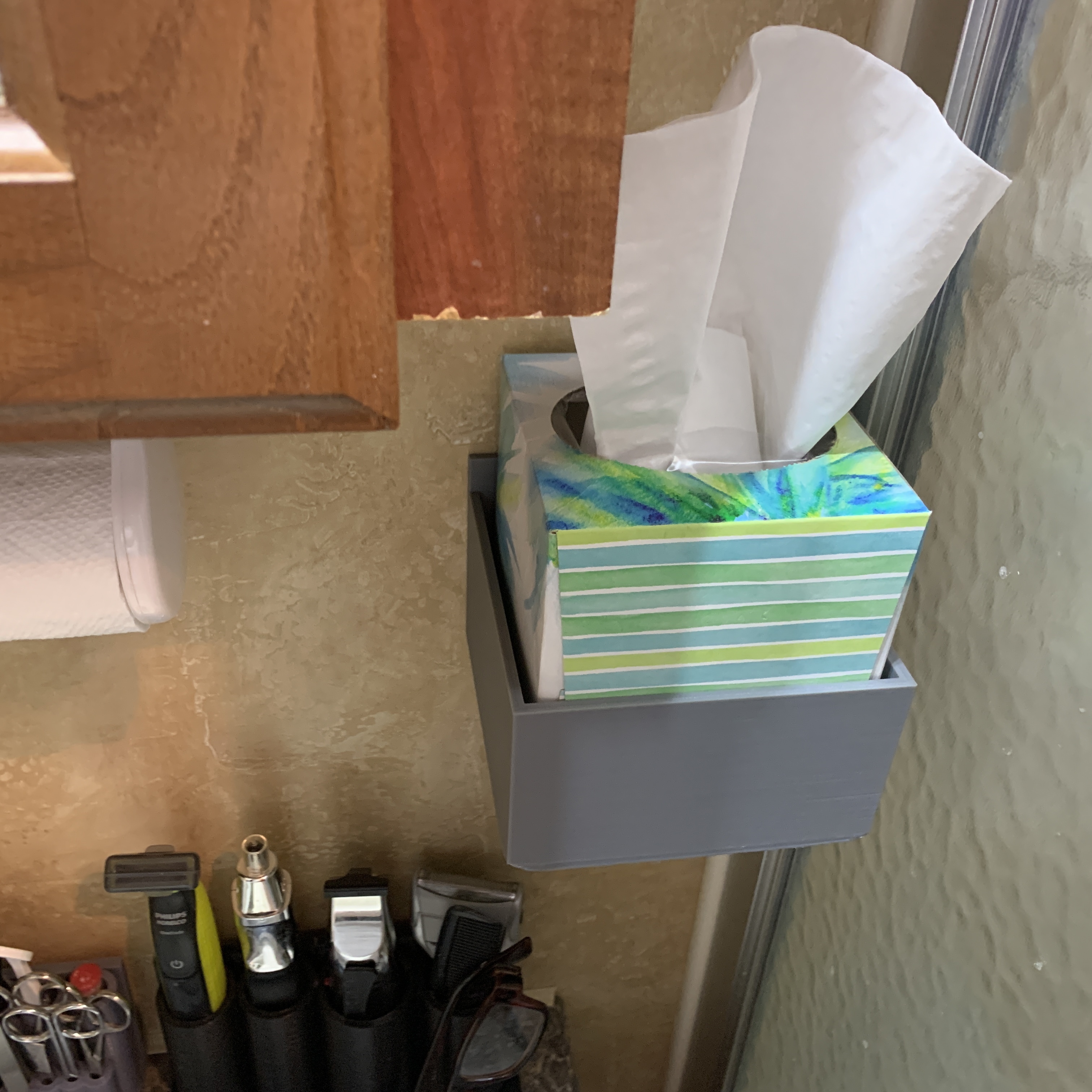 🤏 Small Facial Tissue Holder - Wall Mount・Free STL File for ・Cults