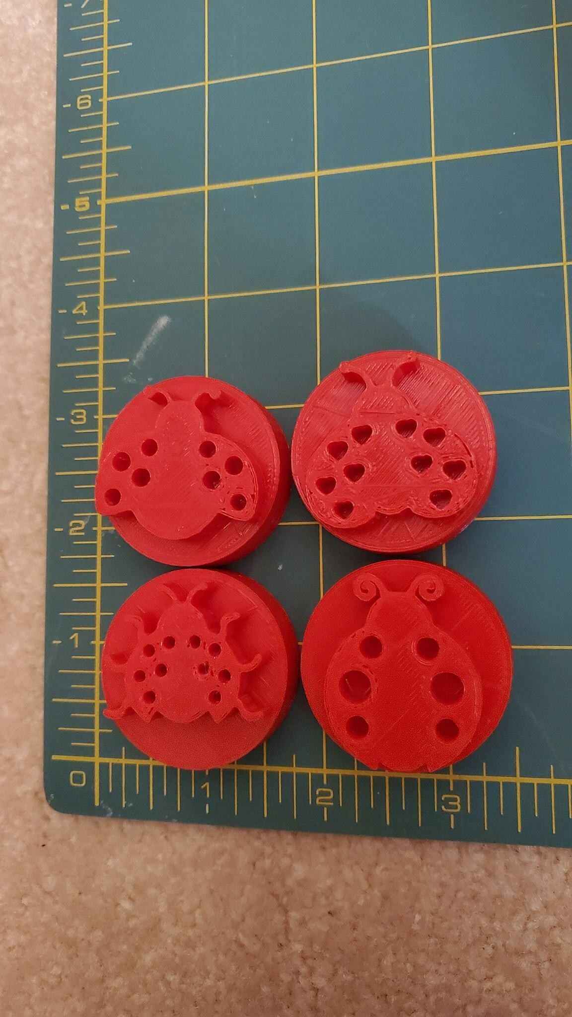 STL file Lady Bug Stamps for Clay or Play-Doh or Cookie Imprints 🐛 ・3D ...