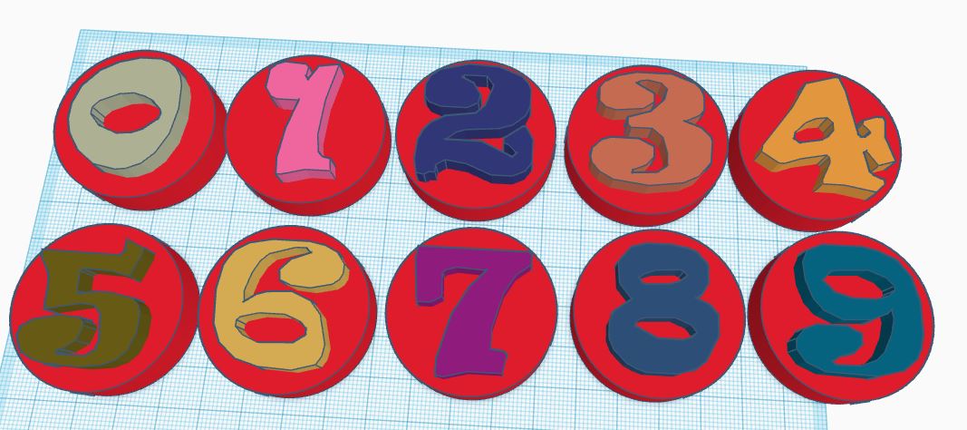 STL file Numbers 0-9 Stamps for Clay or Play-Doh 🔢 ・3D printable model ...
