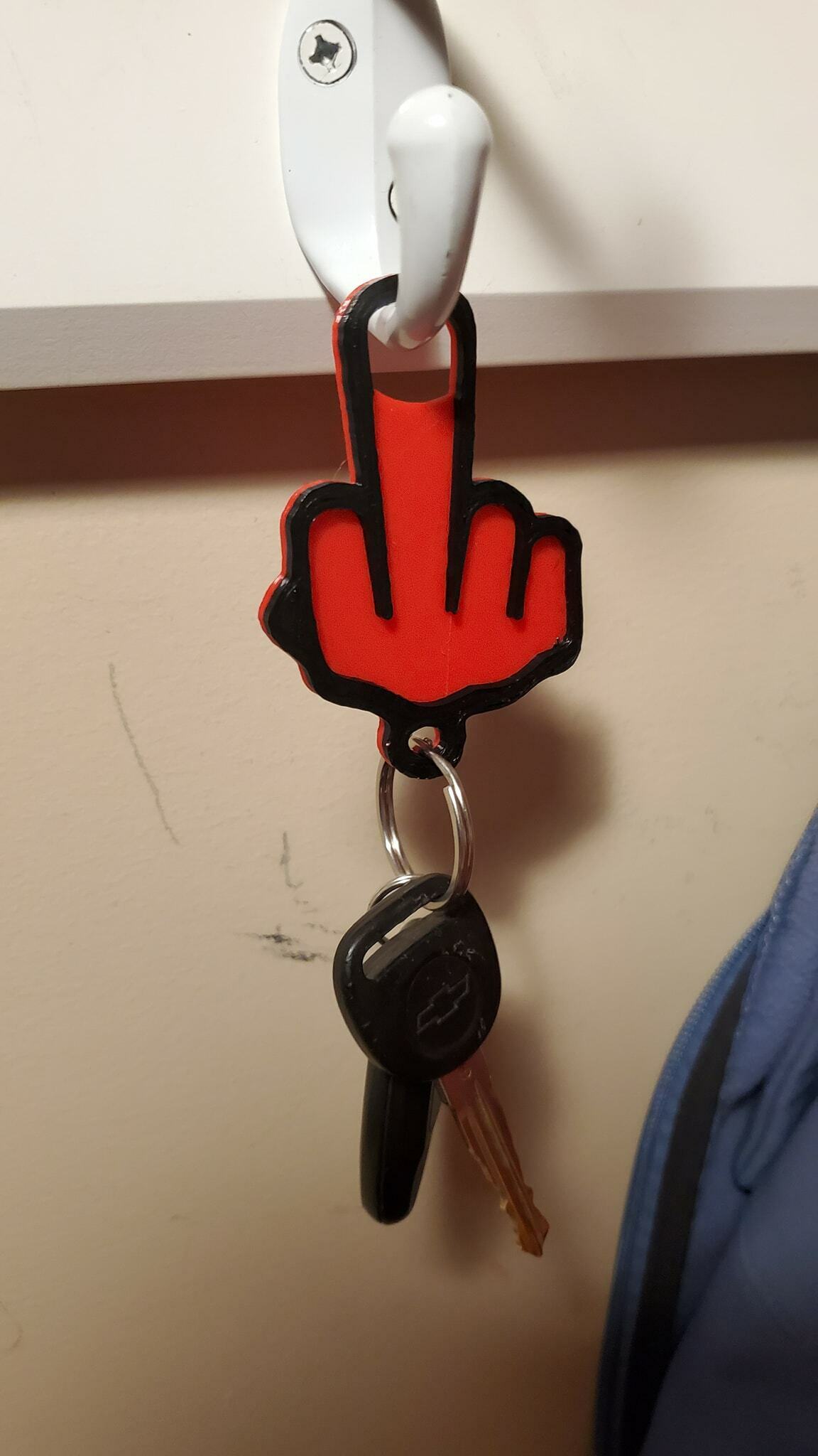 STL file Middle Finger Keychain 🗝️ ・3D printable model to download・Cults