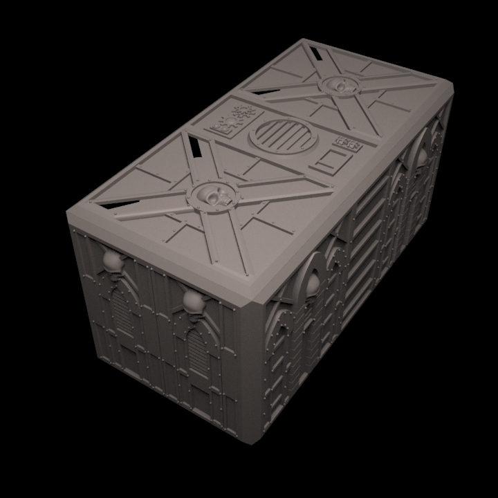 STL file 40k Gothic Container 🏗️ ・3D printer design to download・Cults
