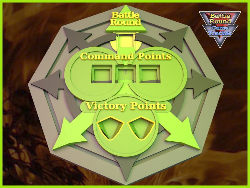 🆕 BATTLE ROUND TRACKER, NEW! 40K, 9TH EDITION, WARHAMMER 40000 Nurgle ...