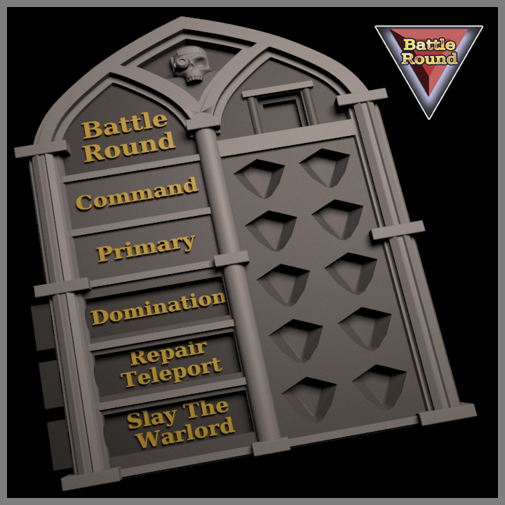 STL file BATTLE ROUND TRACKER, Updated! 40K, 9TH ED Gothic Tracker ⚔ ...