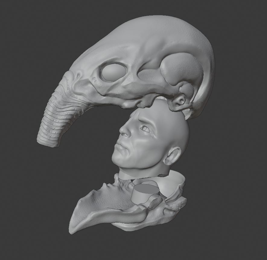 🛰 Prometheus Engineer head with Space Jockey Helmet・ STL File for ・Cults