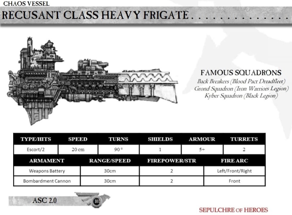 🎲 Recusant Heavy Frigate・Free STL File for ・Cults
