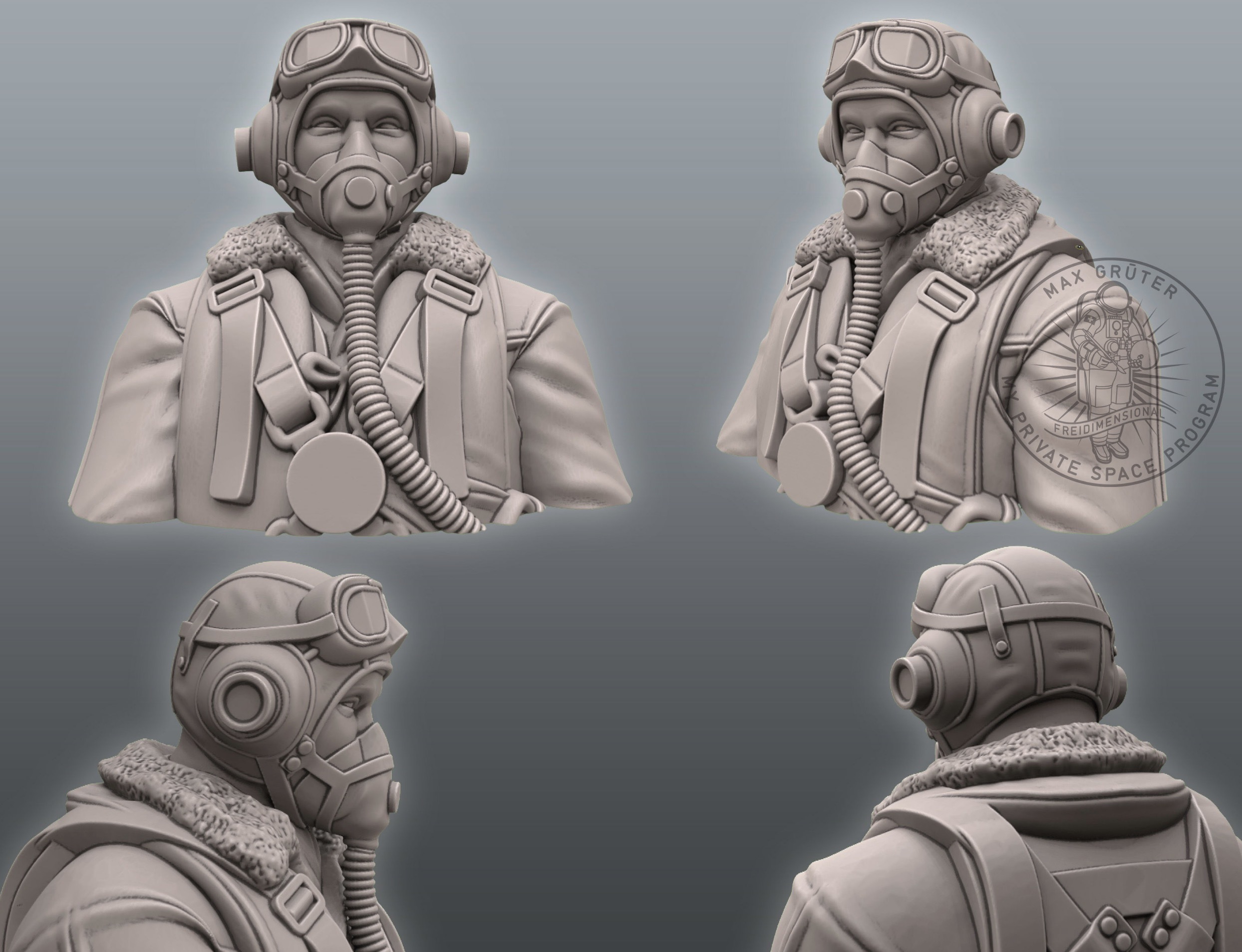 STL file RAF Pilot Buste 🧑‍ ️ ・3D print design to download・Cults