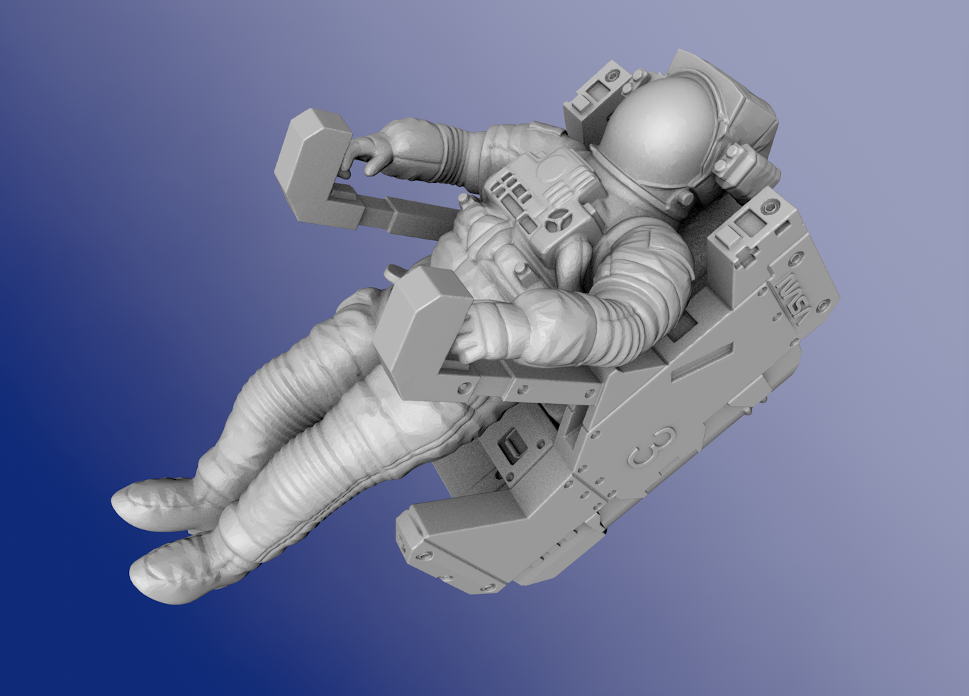 🧑‍🚀 NASA Astronaut With Manned Maneuvering Unit・Free STL File for ・Cults