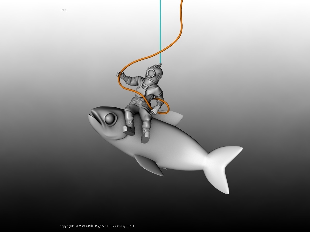 Free STL file Diver & Fish Constellation 🐠 ・3D printing idea to ...