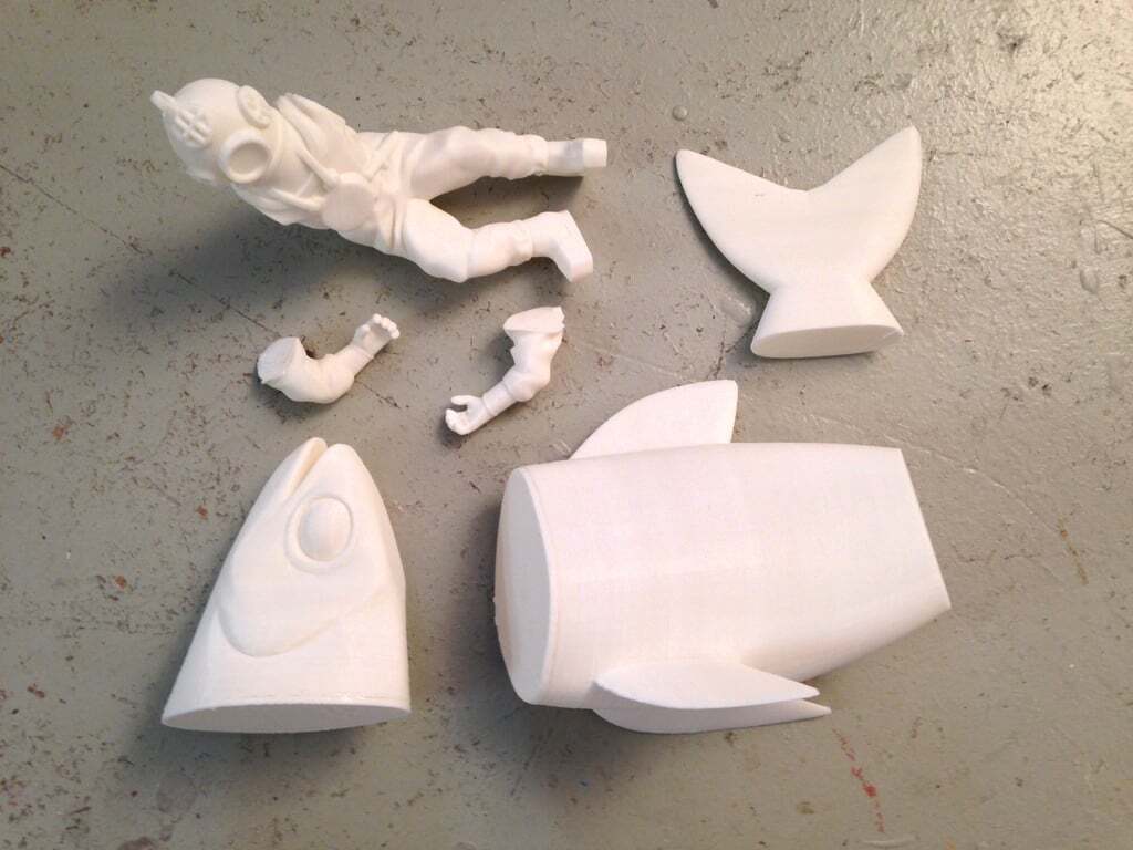 3D printed Diver & Fish Constellation・Cults