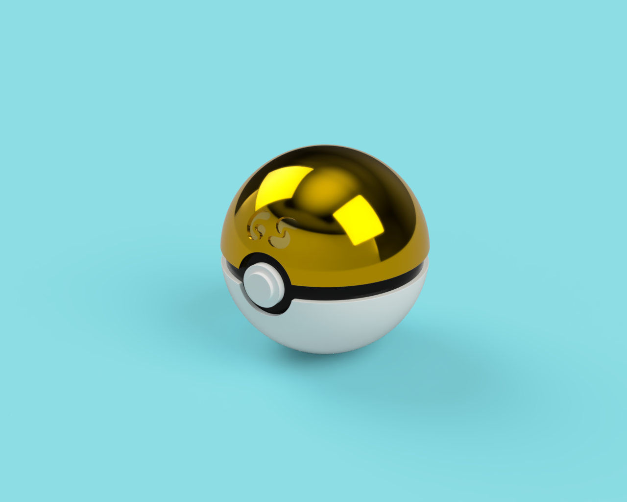 🐉 POKEBALL GOLD, GSball, EASY ASSEMBLY, SUPPORT INCLUDED・ STL File for ...