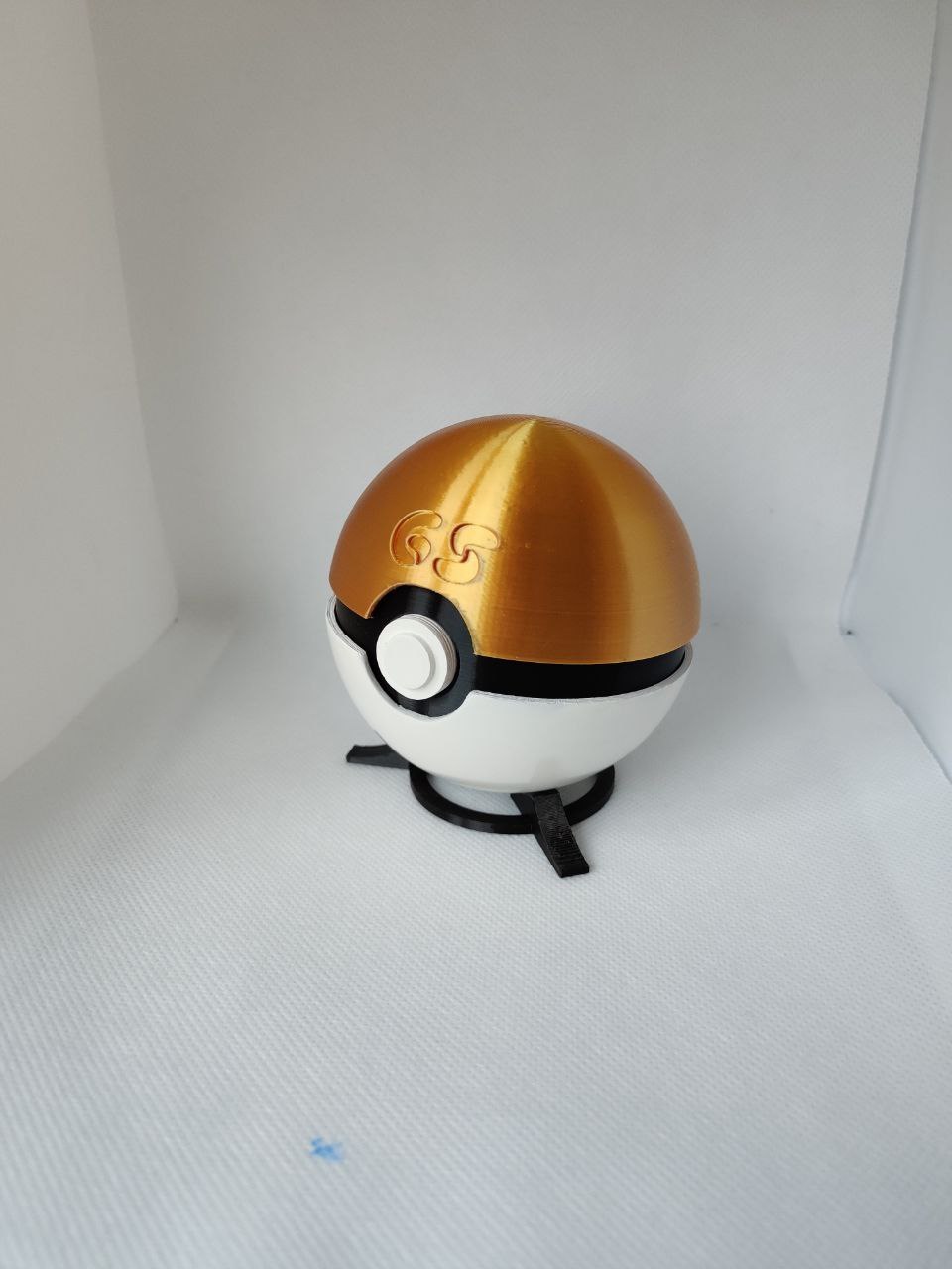 🐉 POKEBALL GOLD, GSball, EASY ASSEMBLY, SUPPORT INCLUDED・ STL File for ...