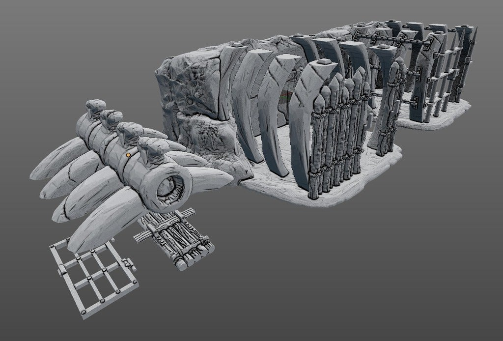 🎲 Boneyard Scatter - 28mm Gaming - Sample Item・Free STL File for ・Cults