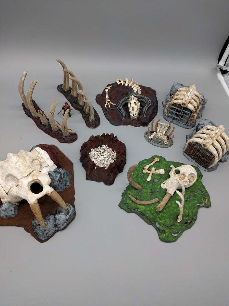 🎲 Boneyard Scatter - 28mm Gaming - Sample Item・Free STL File for ・Cults