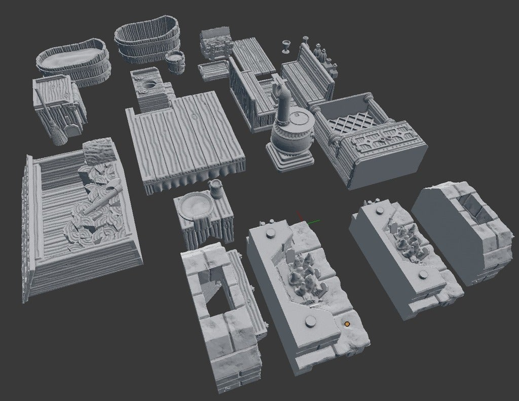 🎲 Inn & Tavern Items - Set 1 - 28mm gaming - Sample Items・Free STL File ...