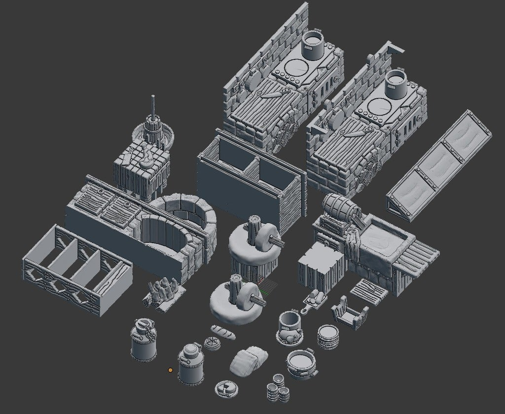 🔪 Inn & Tavern Items - Set 2 - Kitchen and Food - 28mm gaming - Sample ...