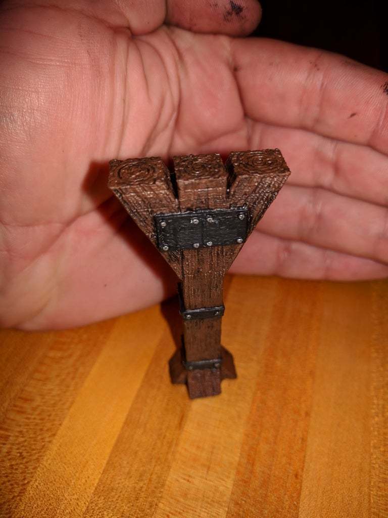 🪵 Wooden Timber Post - 28mm gaming・Free STL File for ・Cults