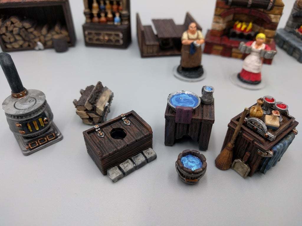 🎲 Inn & Tavern Items - Set 1 - 28mm gaming - Sample Items・Free STL File ...
