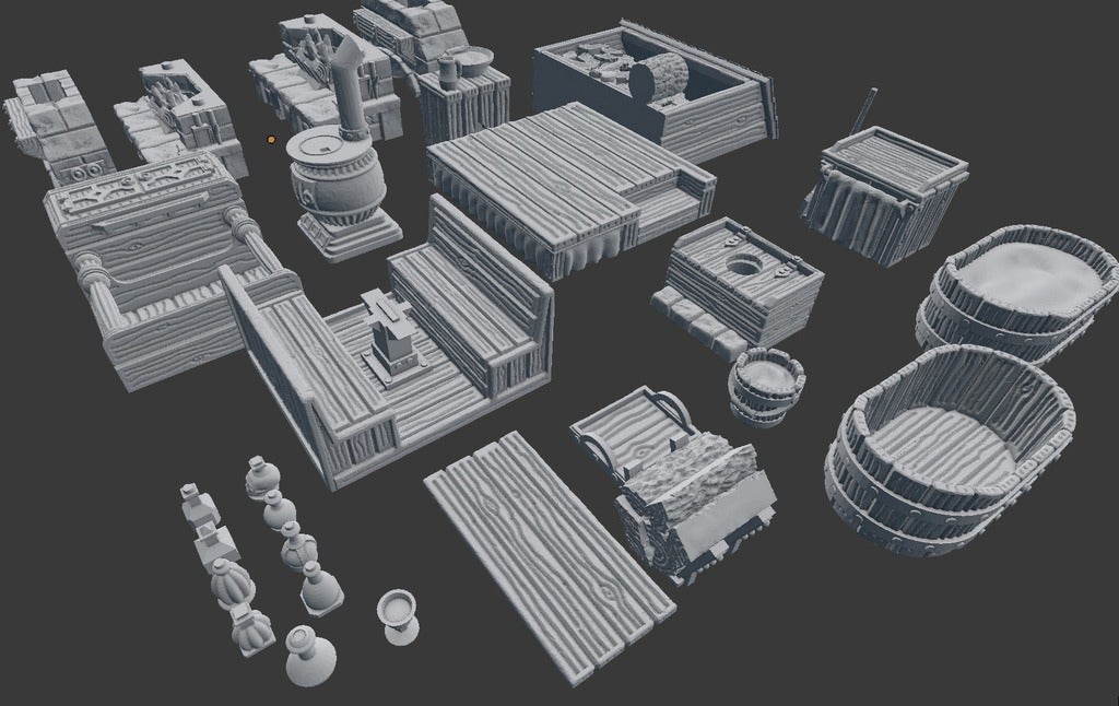 🎲 Inn & Tavern Items - Set 1 - 28mm gaming - Sample Items・Free STL File ...