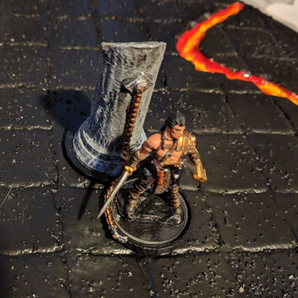 Free STL file Column w/ Prisoner Manacles & Spot for Mini - 28mm gaming ...