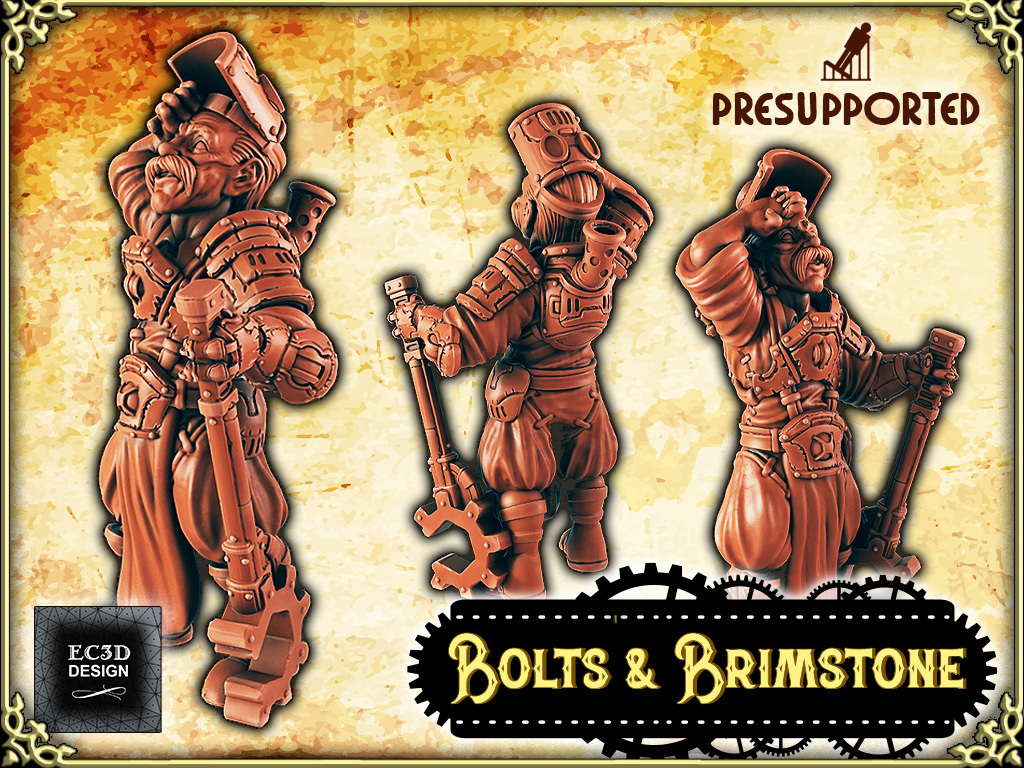 🎲 Inventor [BOLTS AND BRIMSTONE]・Free 3D File for ・Cults