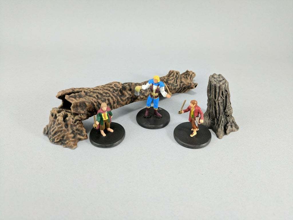 🌳 Fallen Tree and Stump・Free STL File for ・Cults