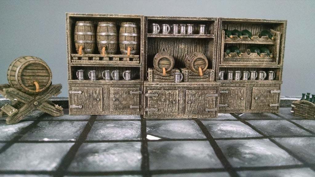 Free STL file 28mm Bar Back and Accessories 🔙 ・3D printable model to ...