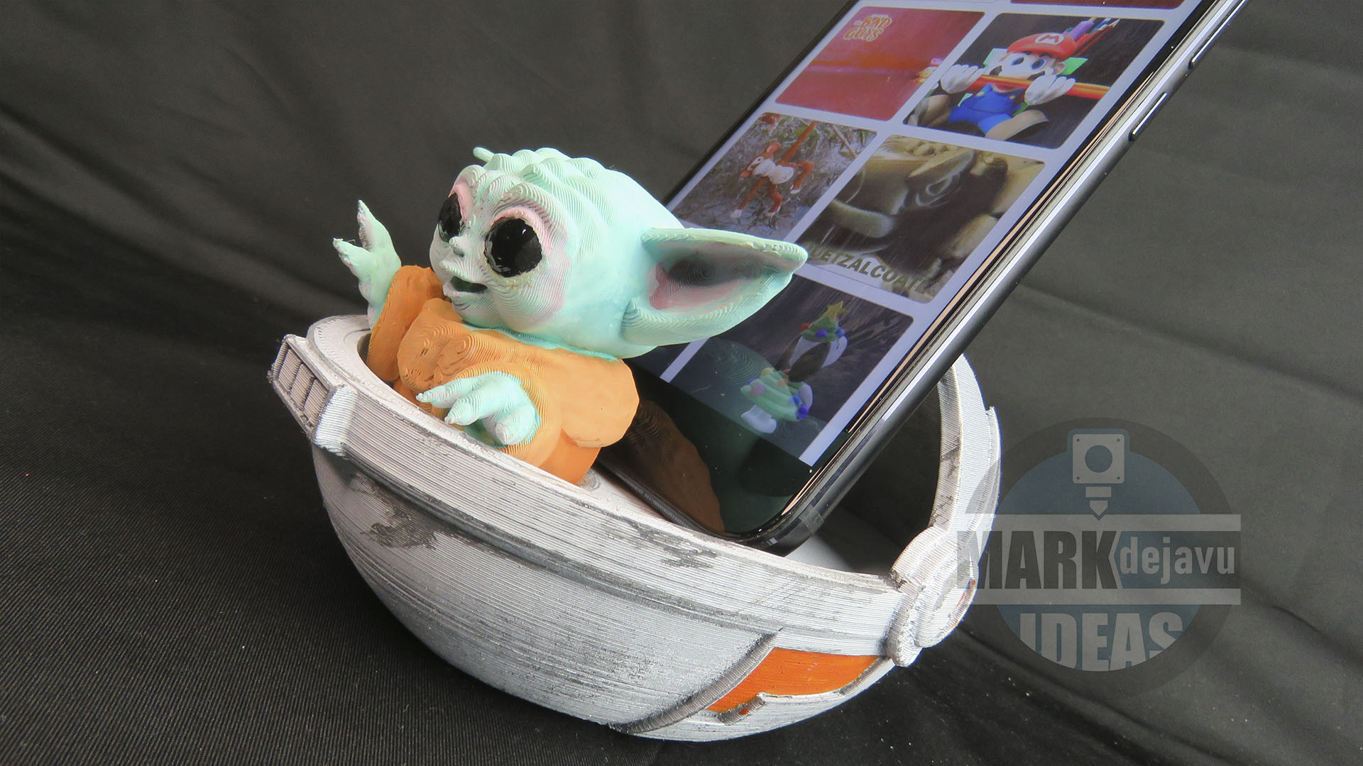 📞 GROGU FANART CELL PHONE HOLDER・ STL File for ・Cults