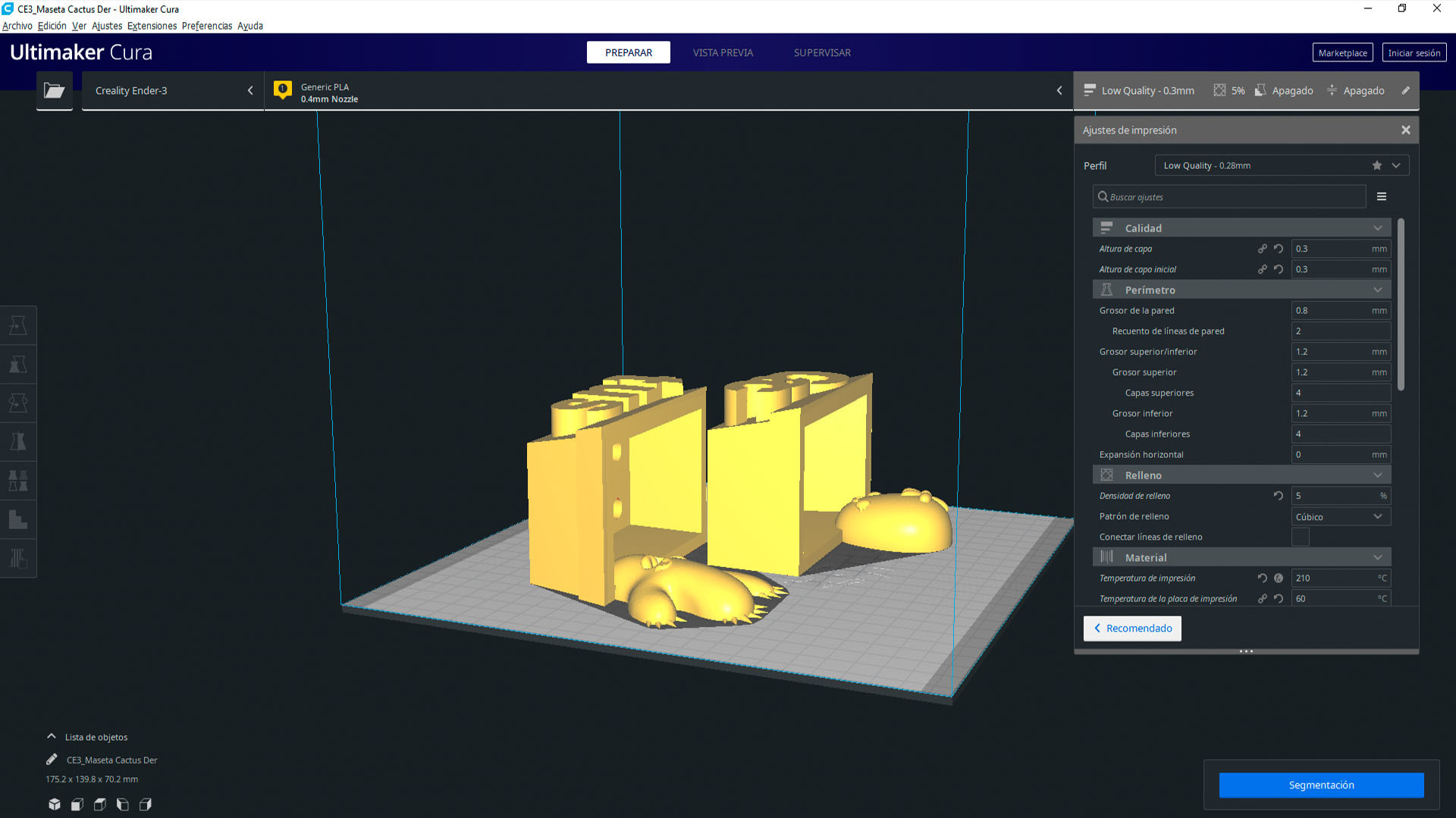 🌵 Maseta Cactus・ STL File for ・Cults