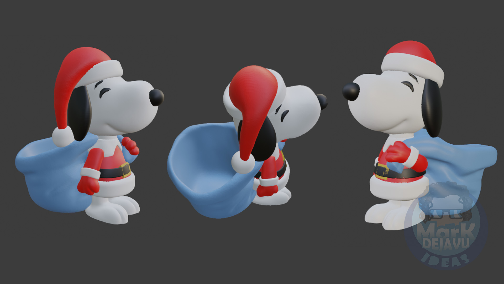 STL file CHRISTMAS SNOOPY 🎄 ・Template to download and 3D print・Cults