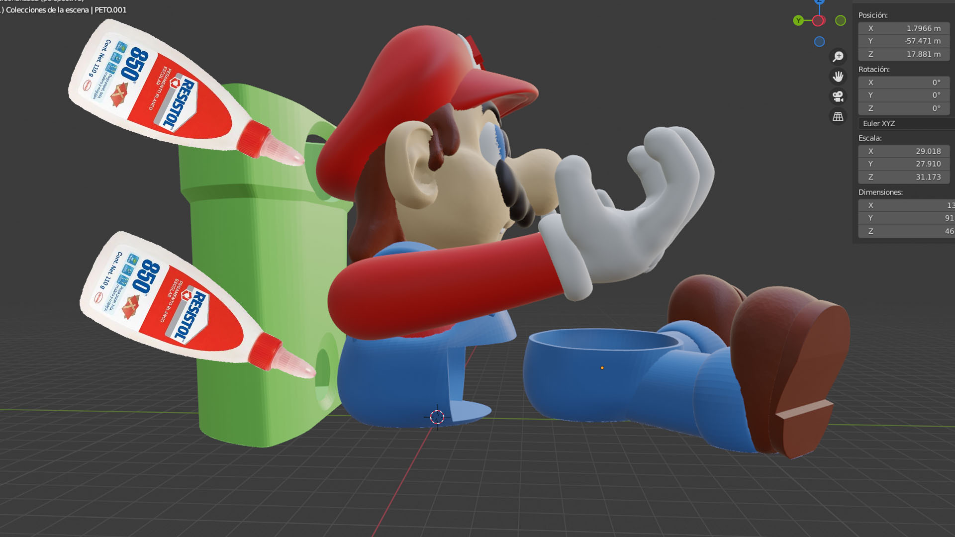 🖊️ Mario Bros Pen・ STL File for ・Cults
