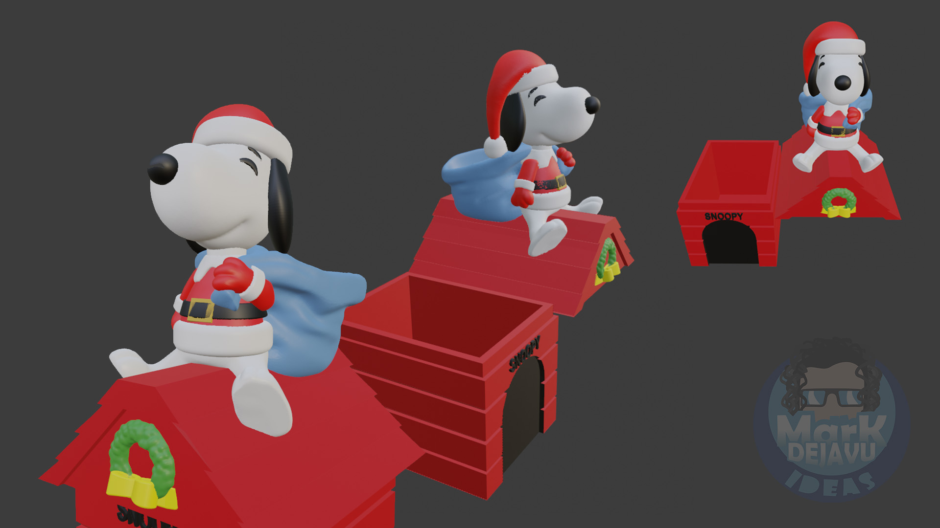 STL file CHRISTMAS SNOOPY 🎄 ・Template to download and 3D print・Cults
