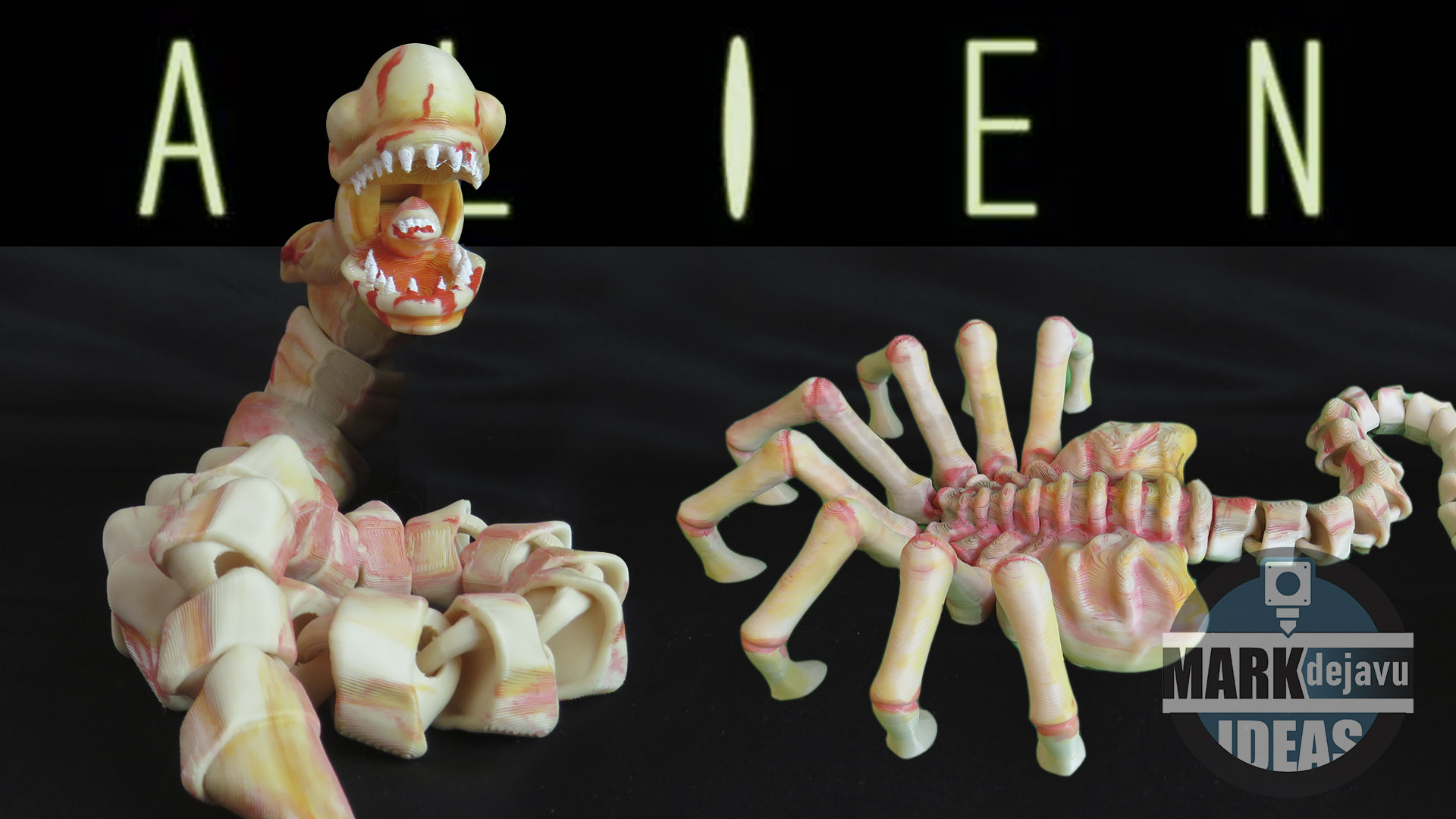 👽 ALIEN TWO PACK FLEXI FANART・ STL File for ・Cults