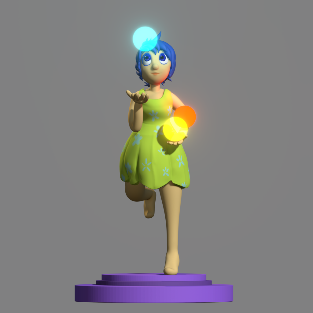 🎬 Joy - Inside Out Movie・Free OBJ File for 3D printing・Cults