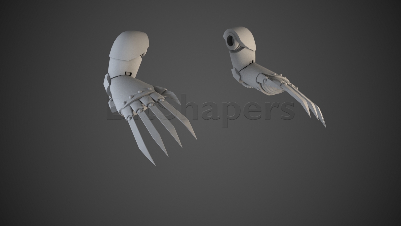 OBJ file Primaris Scale Lightning Claws 🌩️ ・Design to download and 3D ...