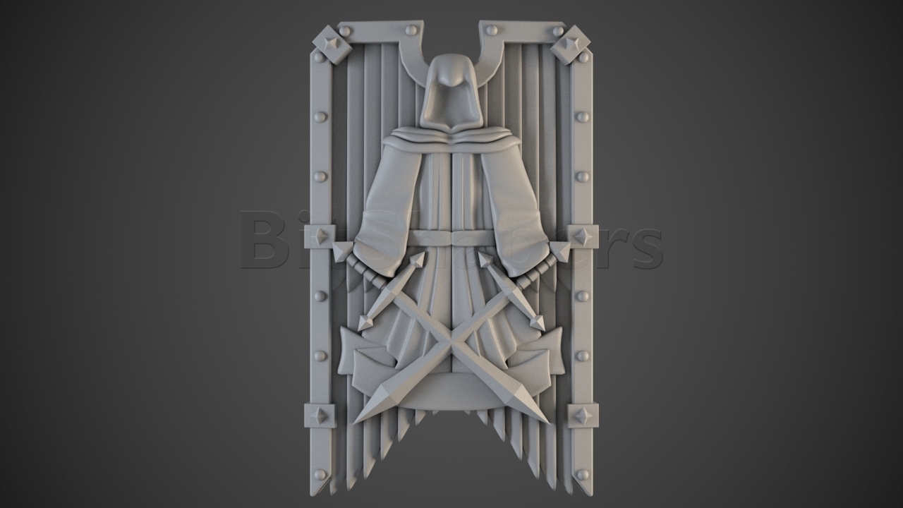 🦁 Angels of Hell Tower Shields・ OBJ File for ・Cults