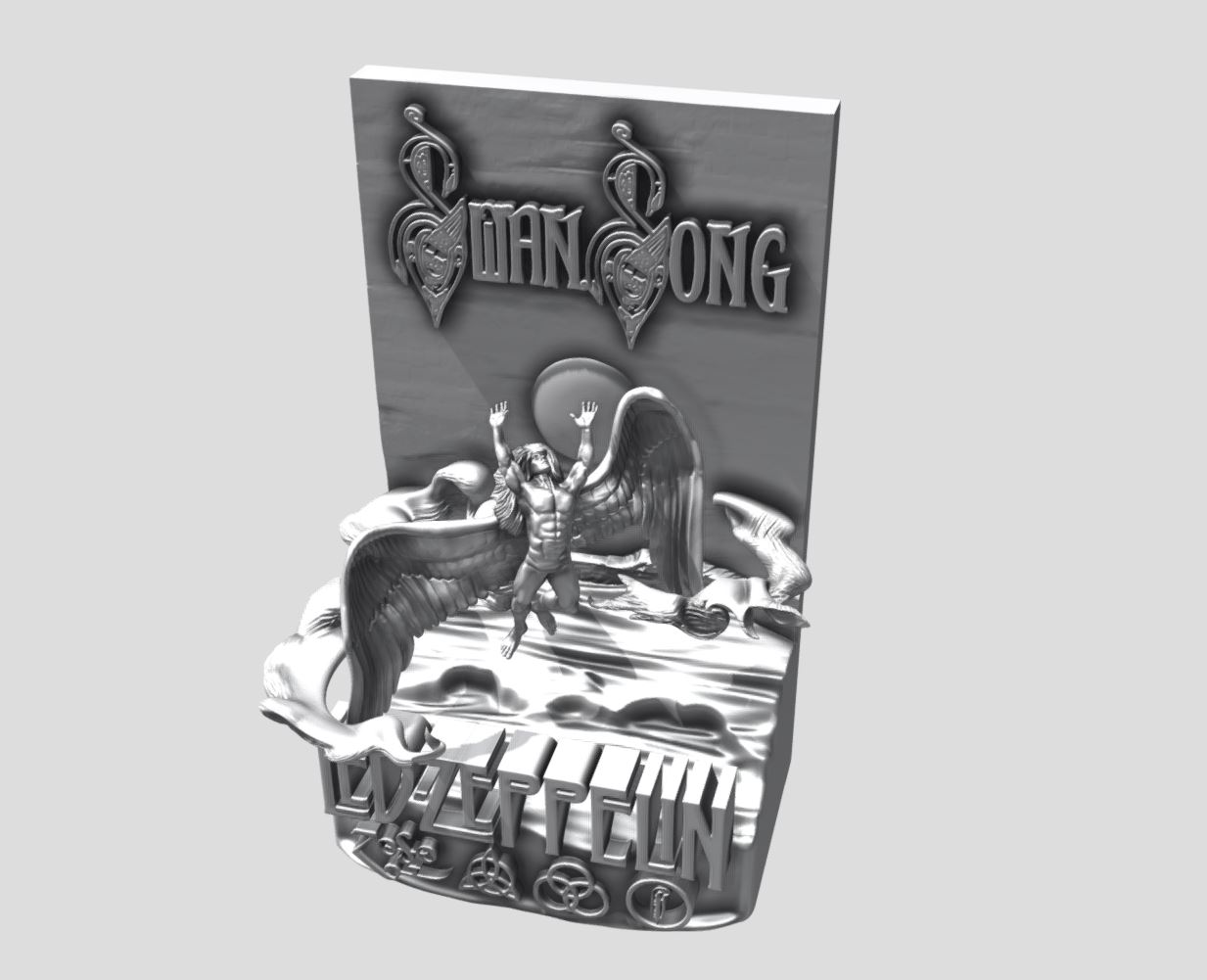 STL file Led Zeppelin - Swan Song 3D Printing 🦢・3D printer model to ...