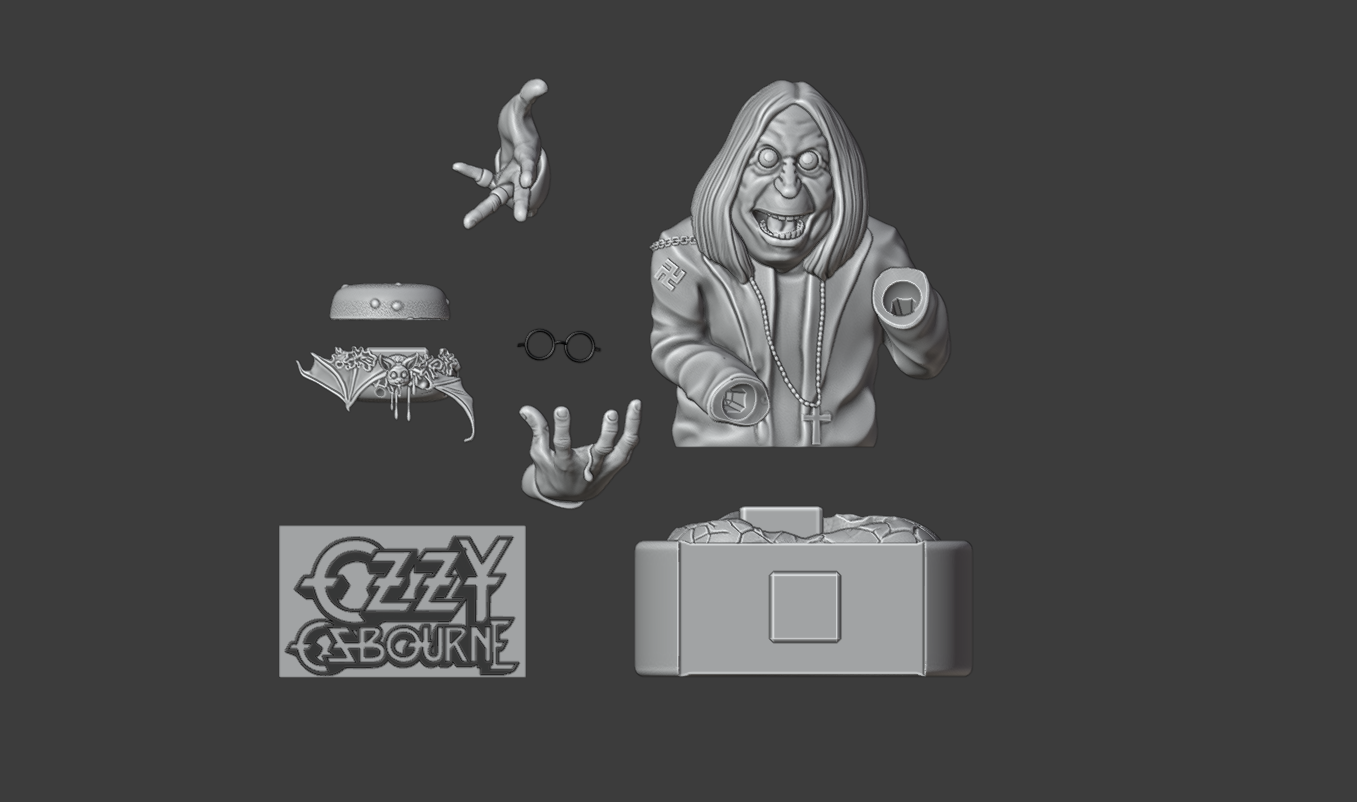 🪨 ozzy osbourne - 3dprinting・ STL File for ・Cults