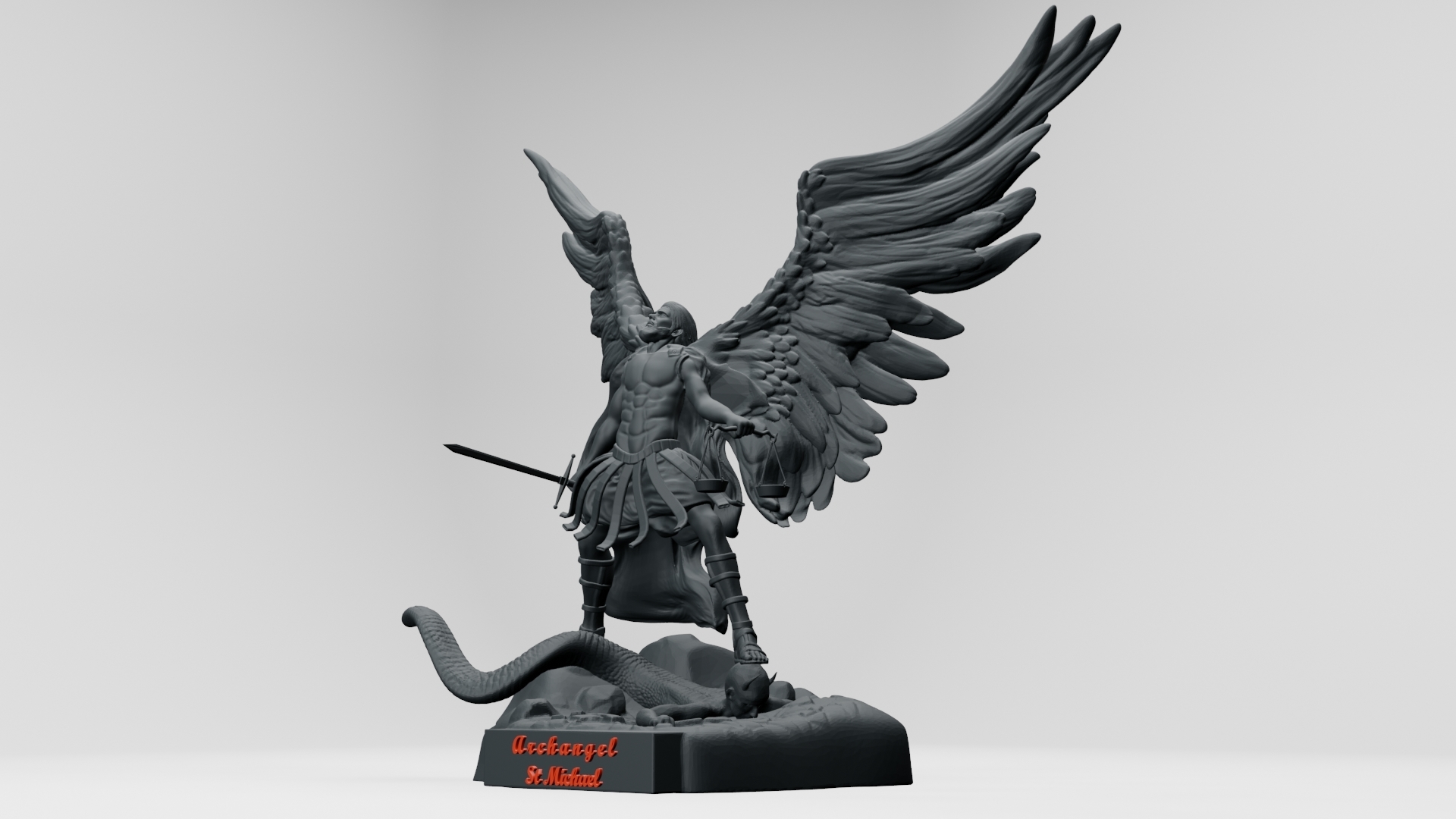 🎨 St. Michael the Archangel, 3D Printing, 3D printable・ 3D File for ・Cults