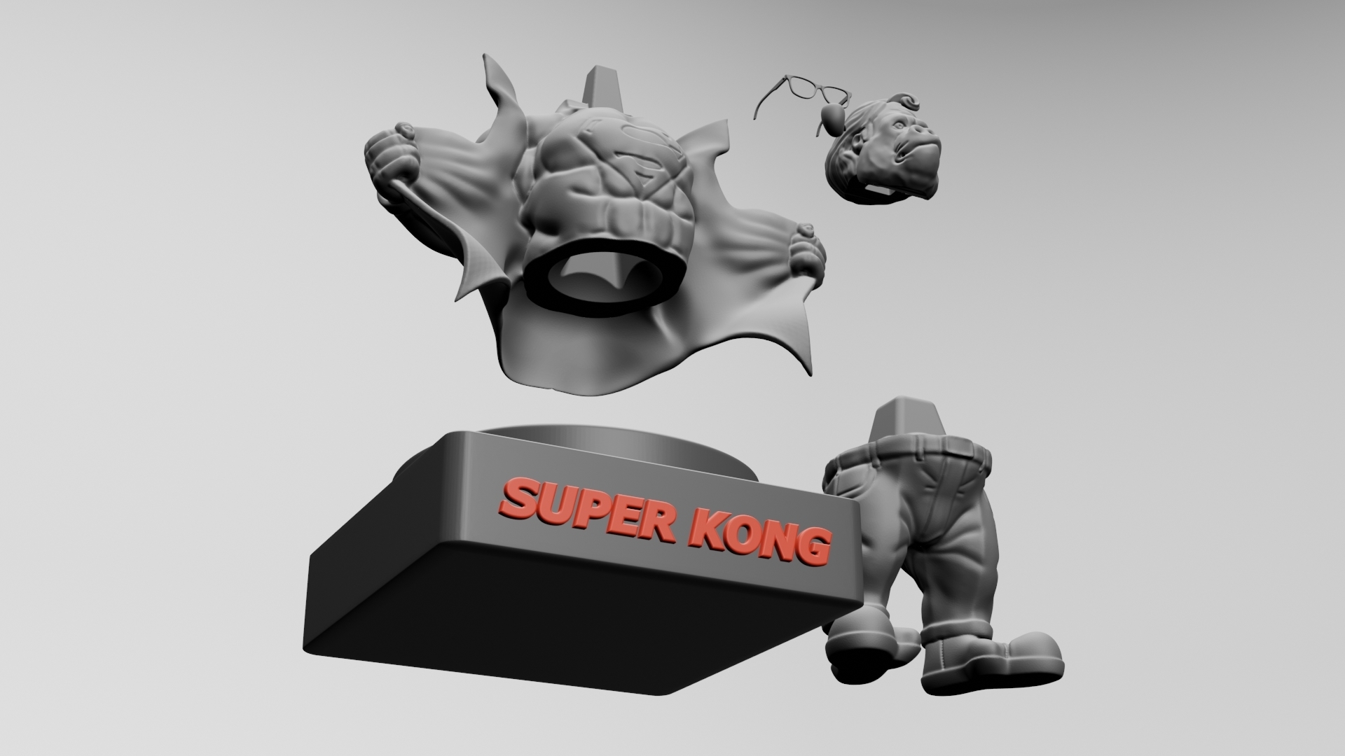 🦸‍♂️ SUPER KONG - PRINTABLE・Free 3D File for ・Cults